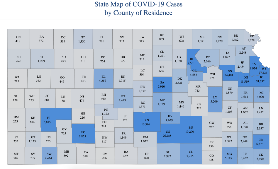 STATE MAP OF COVID CASES