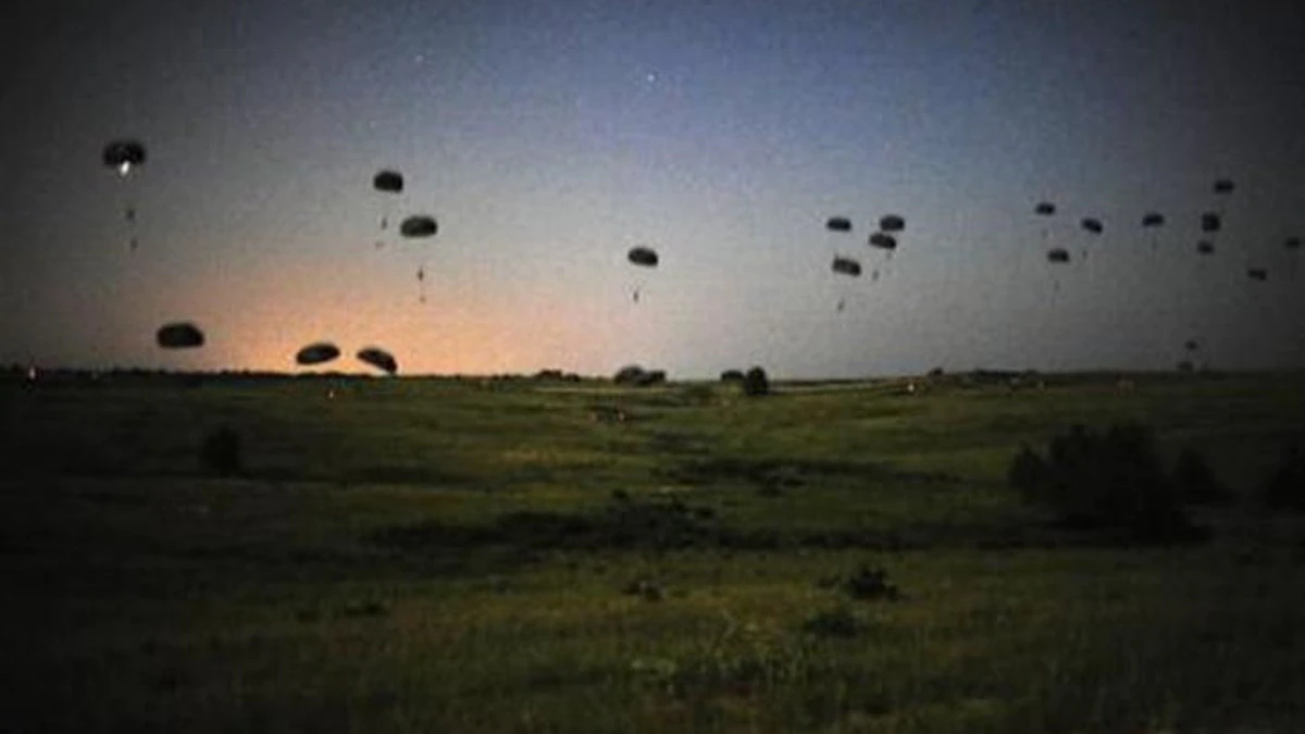 Airborne training exercise