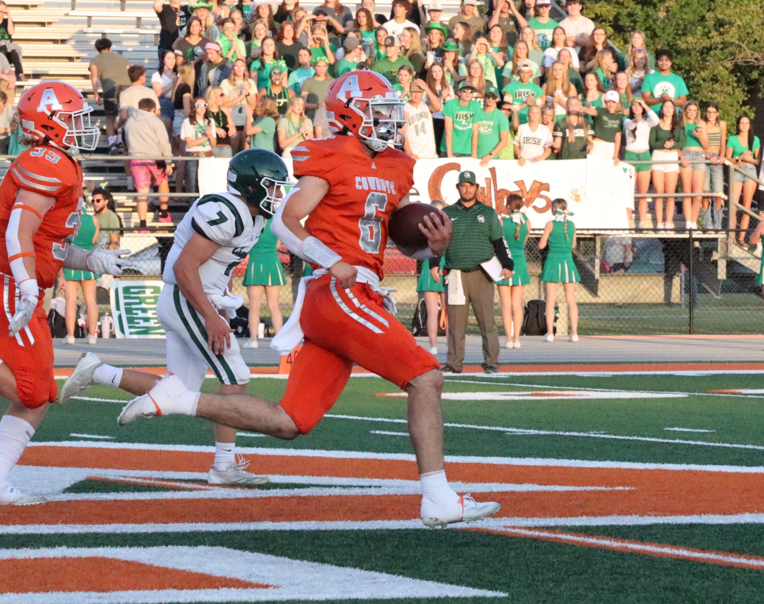 COWBOYS, FUNSTON RUN TO 42-8 VICTORY OVER CHAPMAN